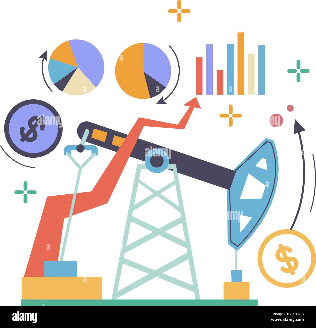 Business development and growth, charts diagram Stock Vector Image ...