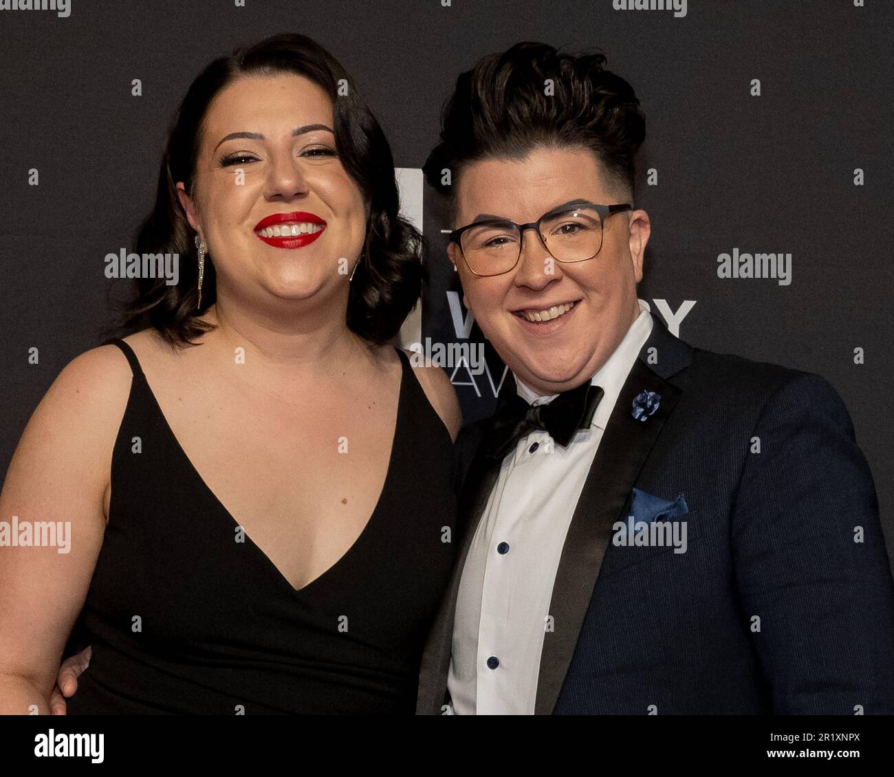 New York, USA. 15th May, 2023. Natalie Spehar and Vitus "V" Spehar arrive on the red carpet for ...