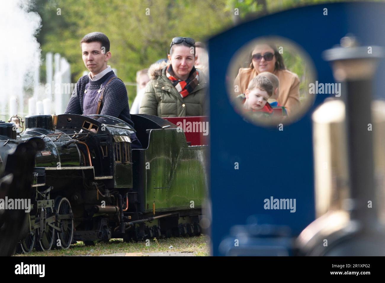 Miniature steam train, South Marine Park, South Shields Stock Photo - Alamy
