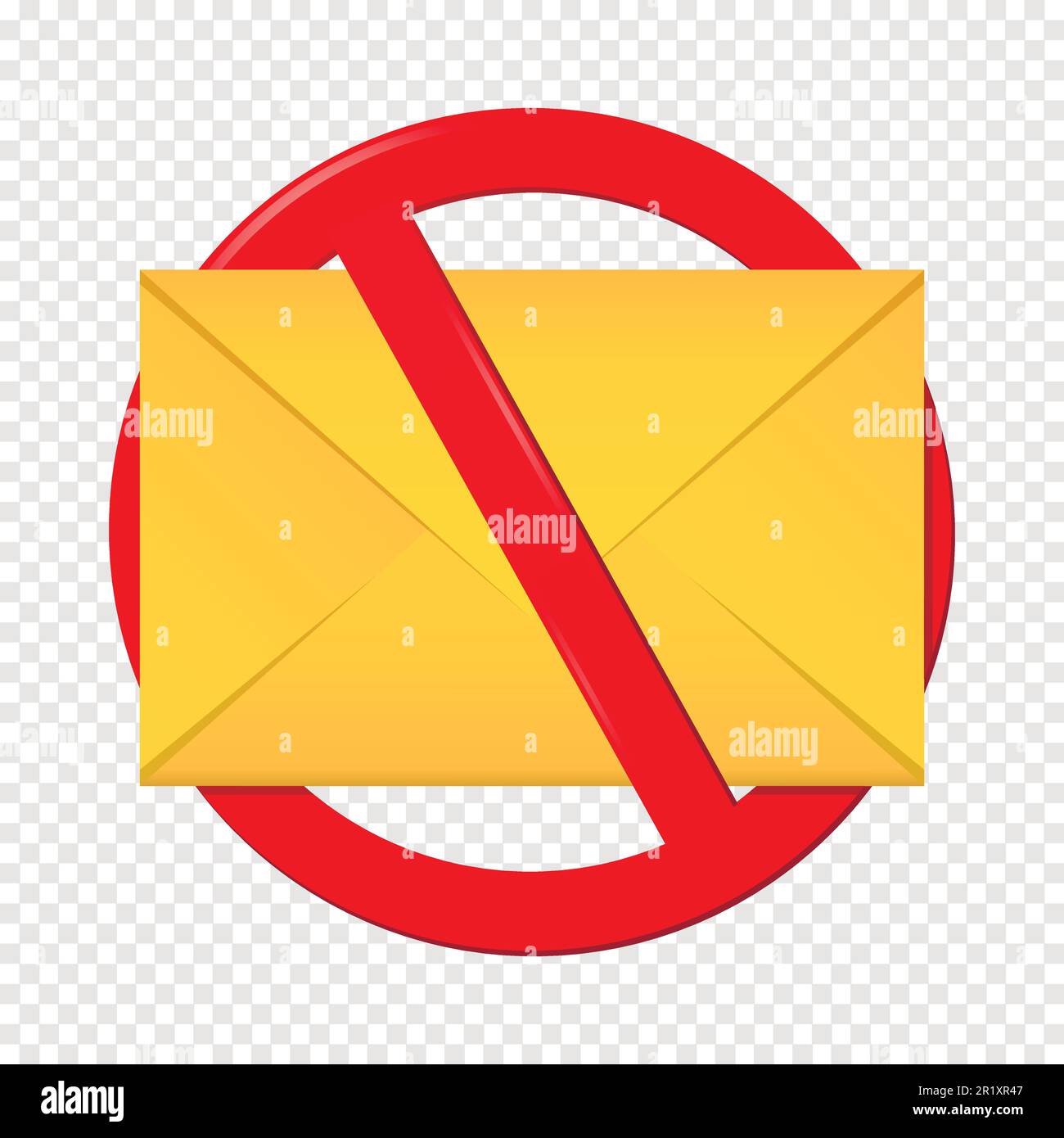 No message sign isolated on transparent background Stock Vector Image ...