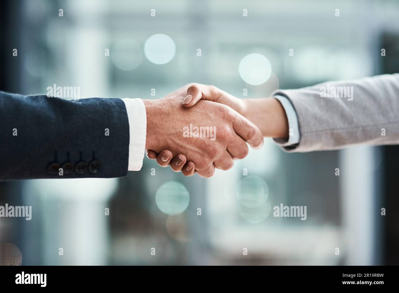 Business people, handshake and partnership meeting, welcome and ...