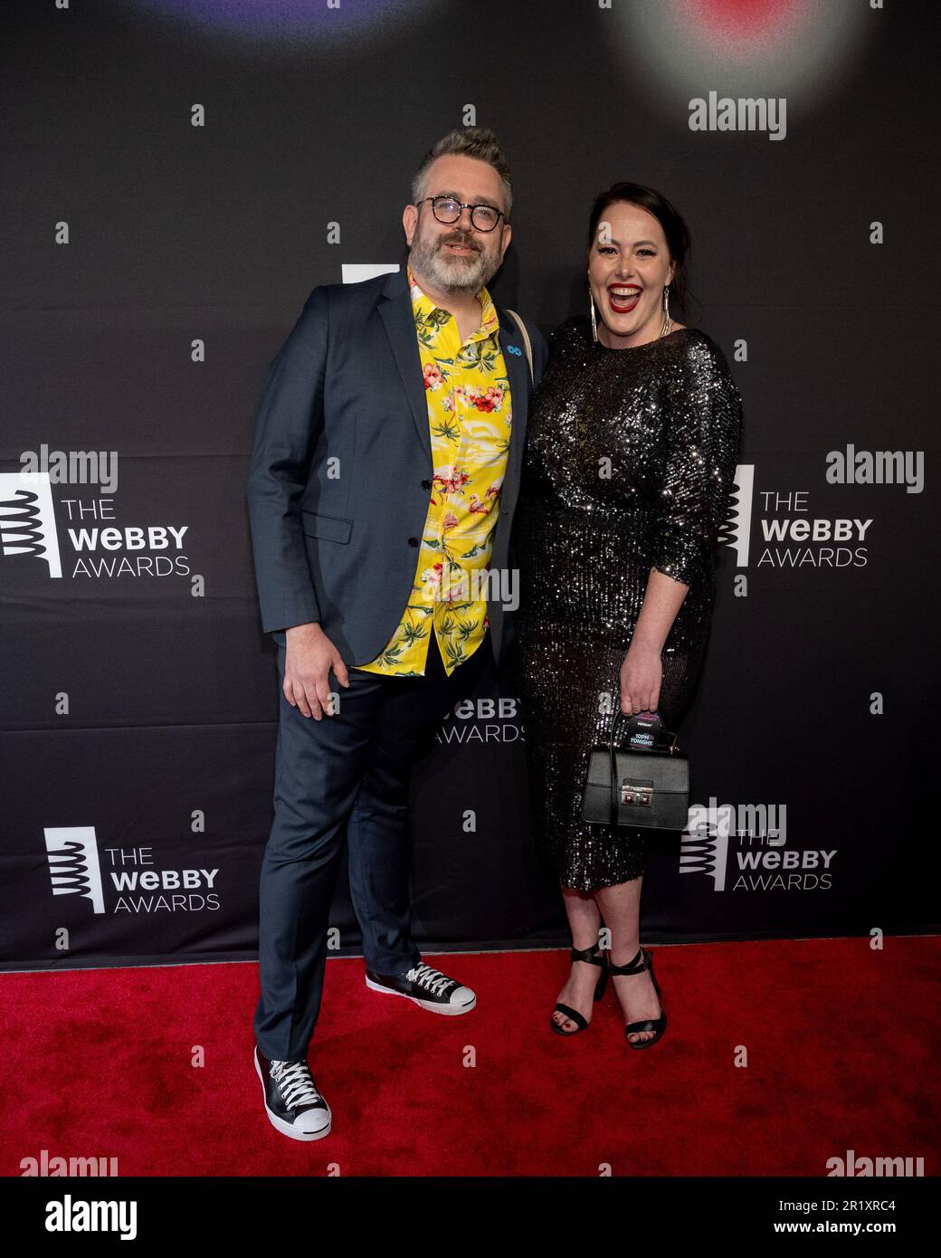 New York, USA. 15th May, 2023. Aaron Reynolds and Kelly Kerr arrive on ...