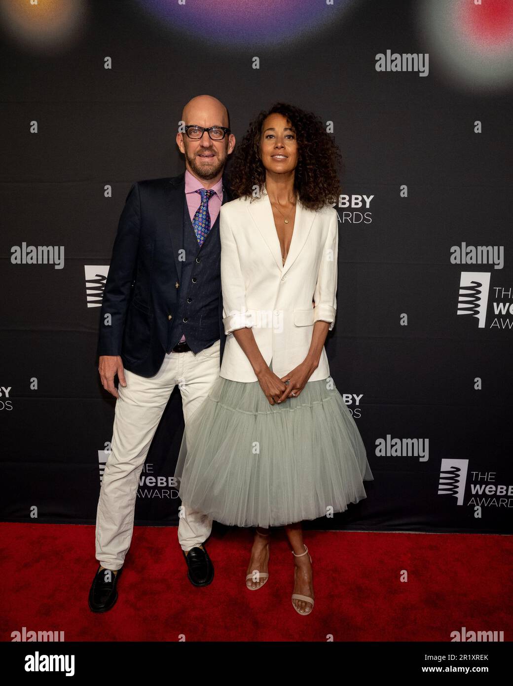 New York, USA. 15th May, 2023. Joel Peissig and Chene Lawson arrive on ...