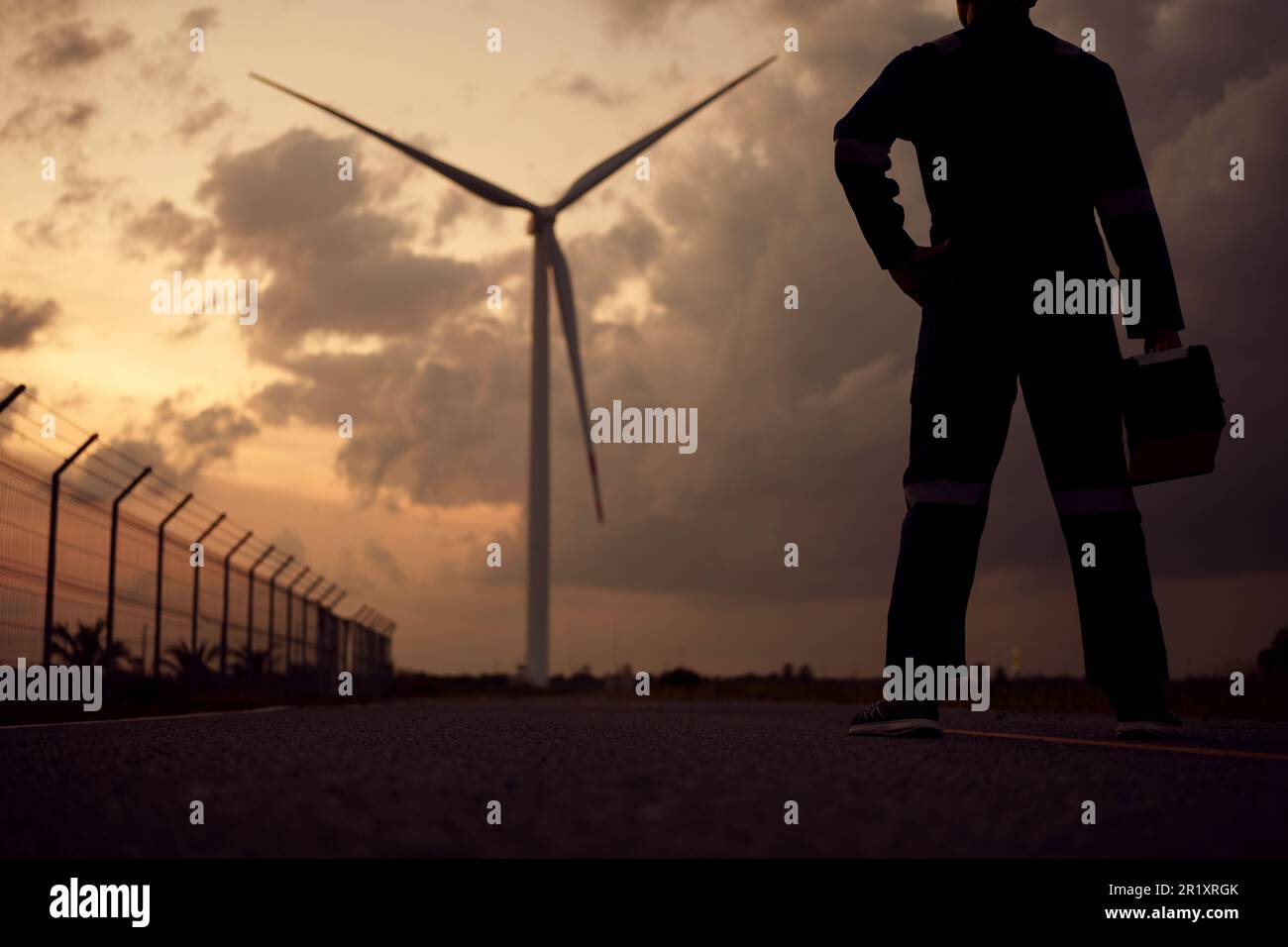 Wind farm asia man hi-res stock photography and images - Alamy