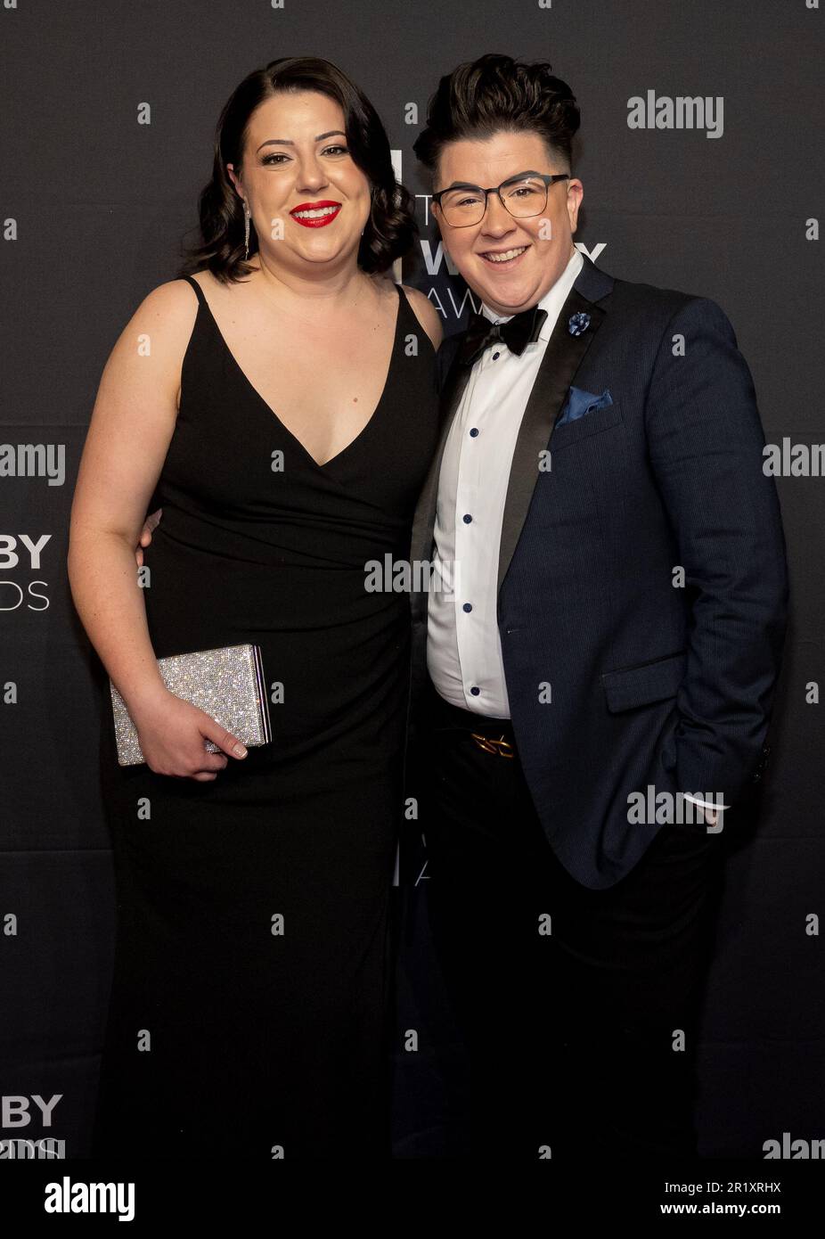 New York, USA. 15th May, 2023. Natalie Spehar and Vitus "V" Spehar arrive on the red carpet for ...