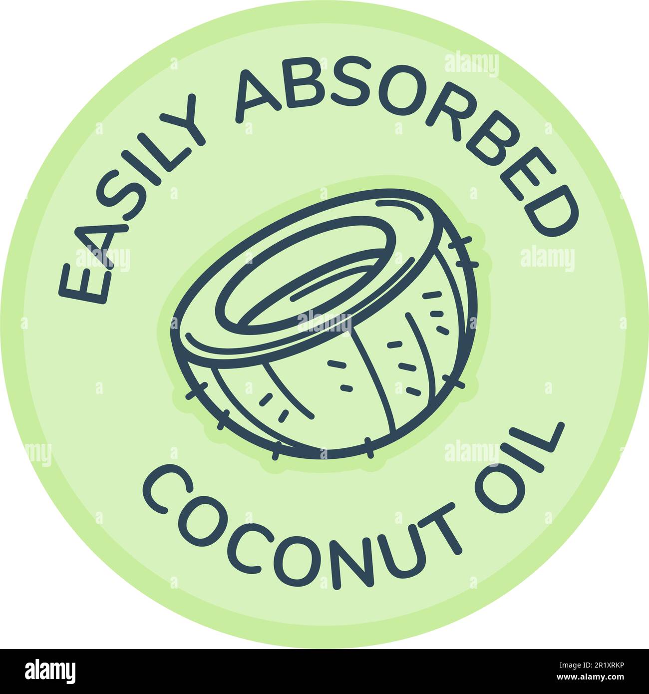 Easily absorbed coconut oil, organic ingredient Stock Vector Image ...