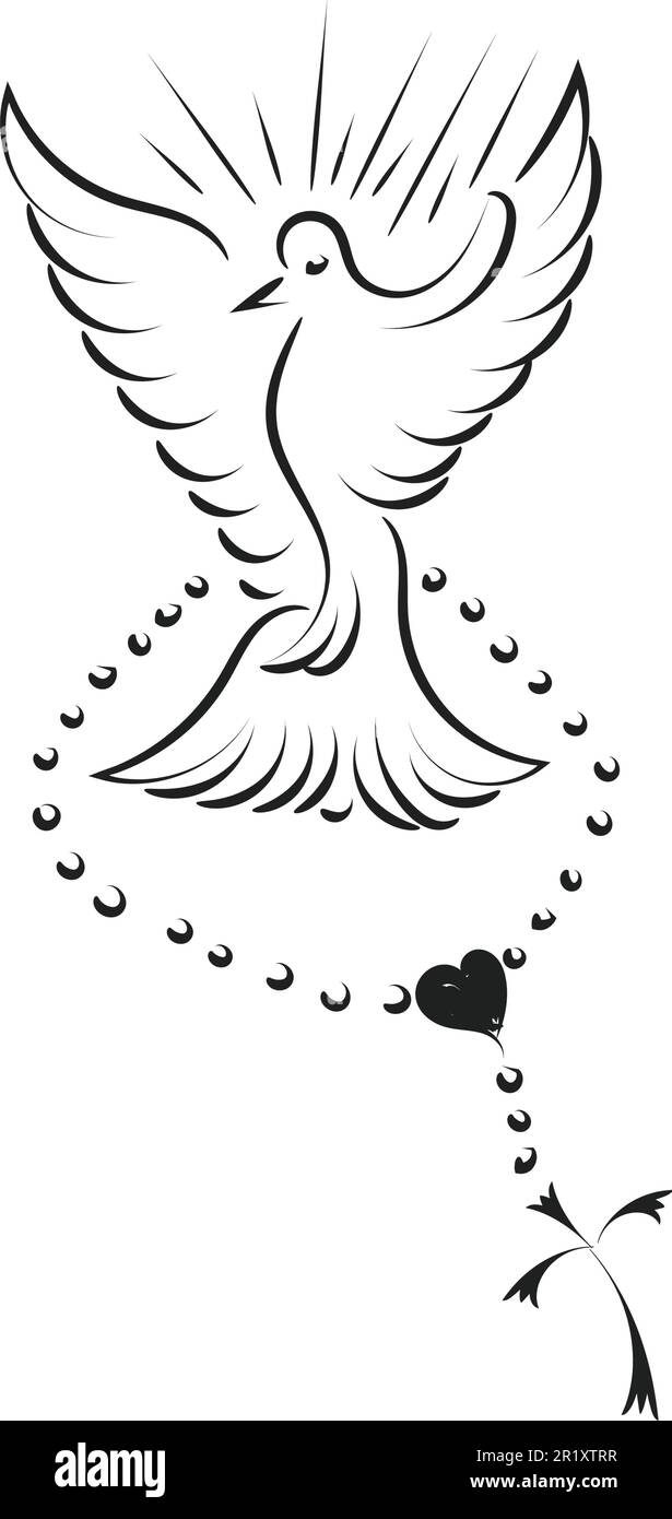 Dove Tattoo Stencil