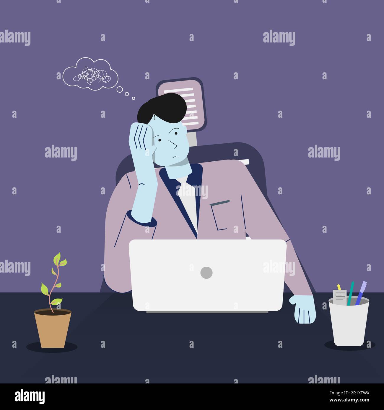 Programmer thinks Stock Vector Images - Alamy