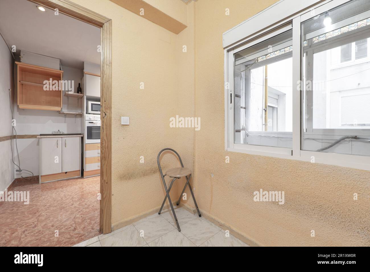 Empty Room With Window And Chair