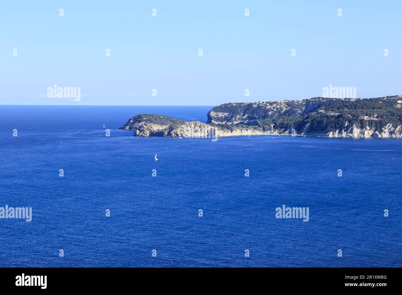 Cap Prim and the island of Portixol from Cabo de San Antonio viewpoint ...