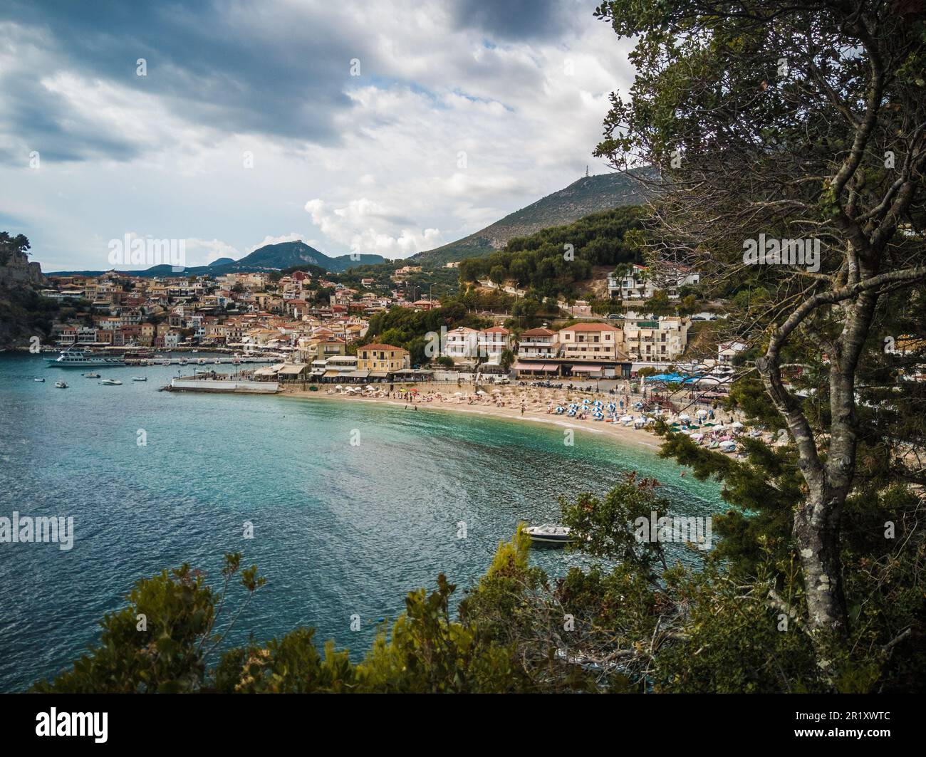 Krioneri beach in Parga village in Greece Stock Photo - Alamy