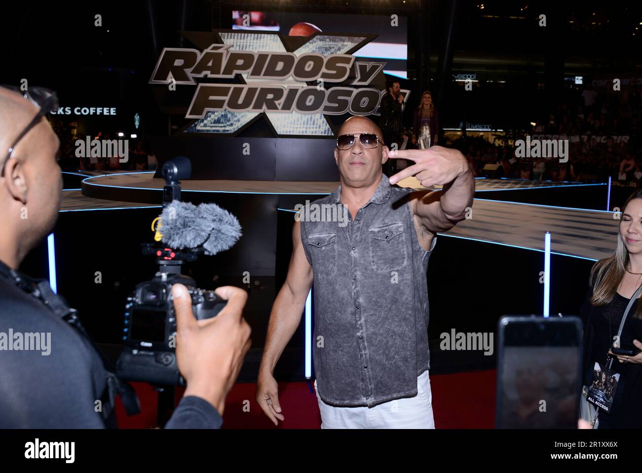 Mexico City, Mexico. 15th May, 2023. American actor Vin Diesel attends ...