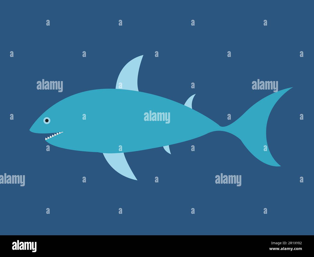 Vector blue shark Stock Vector Image & Art - Alamy
