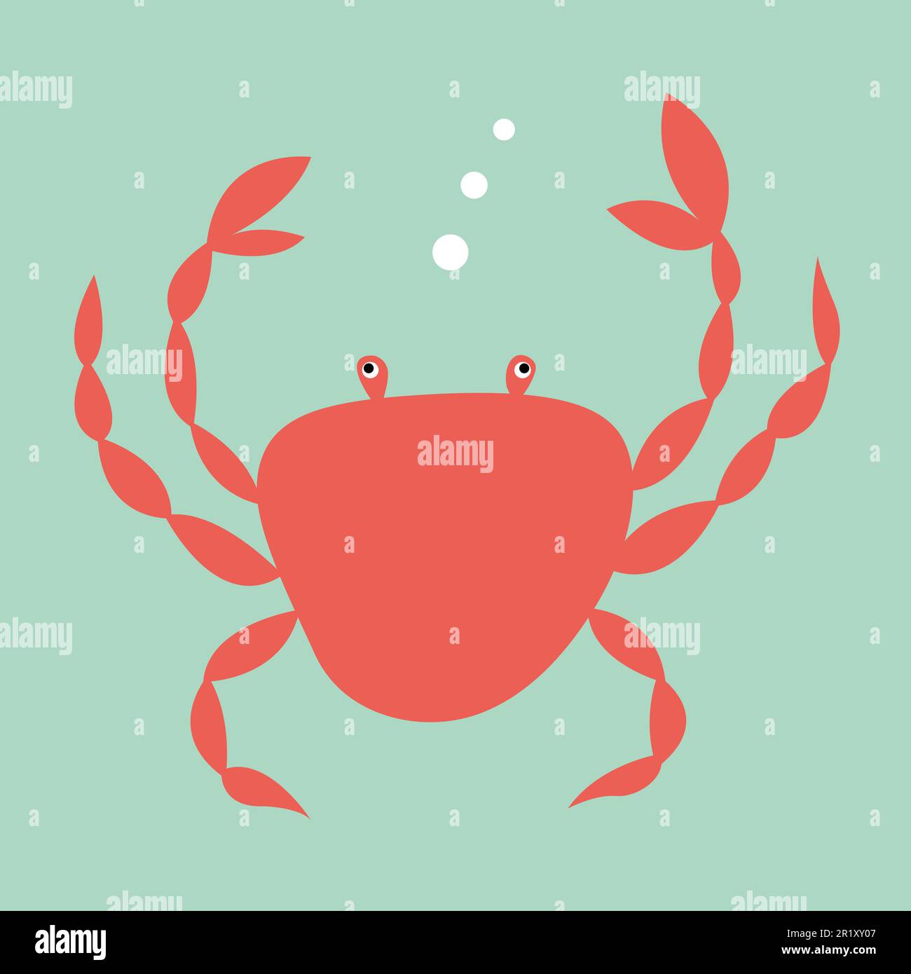 Vector red crab Stock Vector Image & Art - Alamy