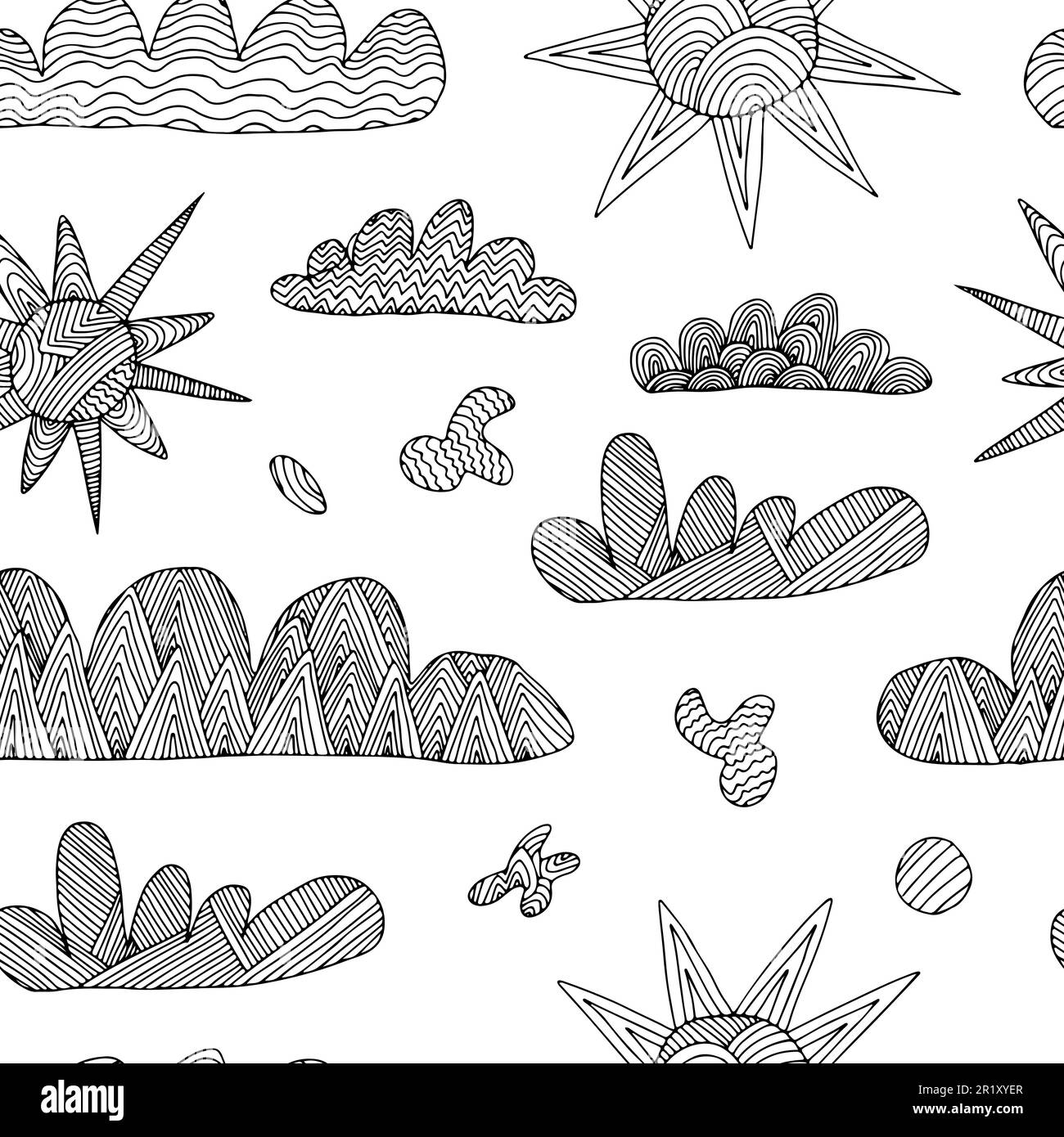 Vector weather objects pattern Stock Vector Image & Art - Alamy