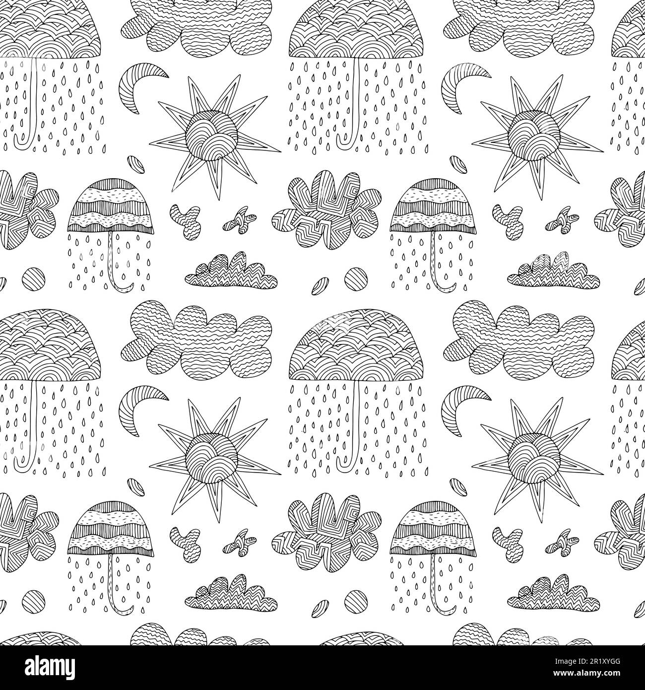 Vector weather objects pattern Stock Vector Image & Art - Alamy