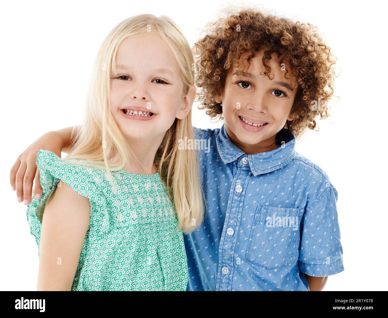 Blonde boy and brunette girl couple hi-res stock photography and images ...