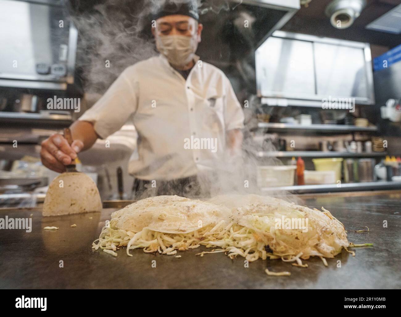 15 May 2023, Japan, Hiroshima: Chef Mitsuo Ise created a special ...