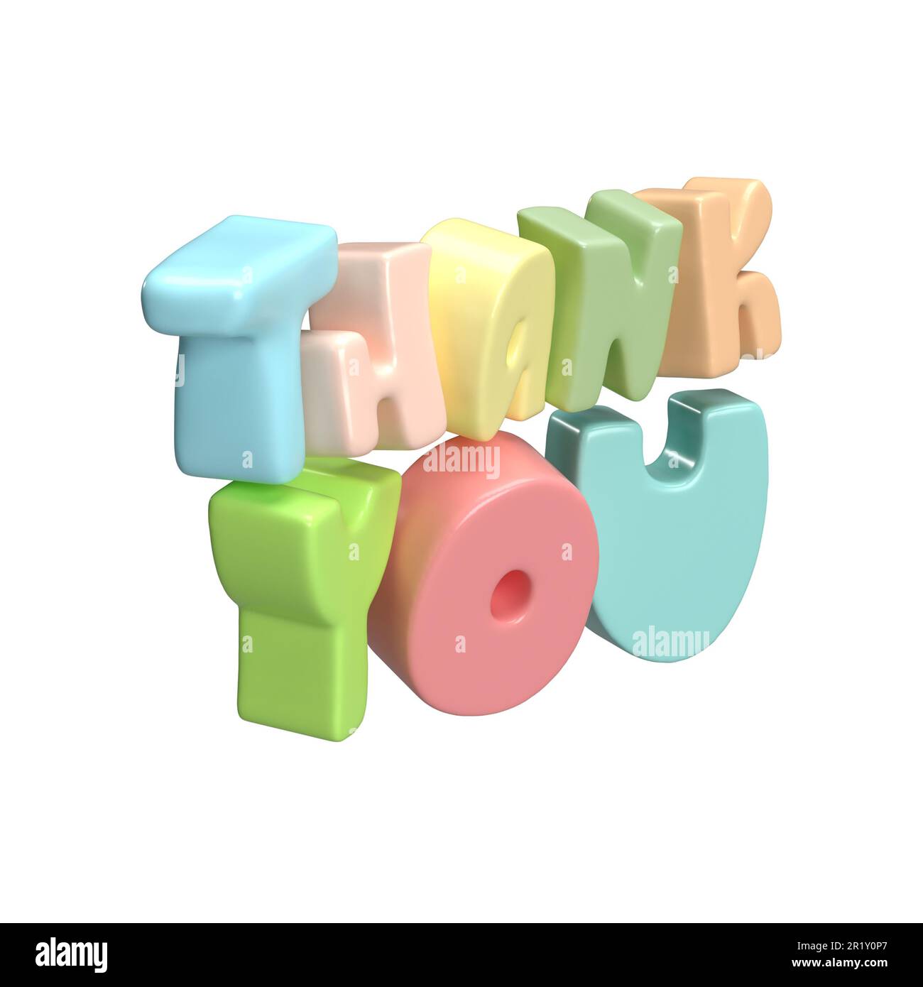 Thank you multicolor lettering 3d text icon hand drawn, thanksgiving ...