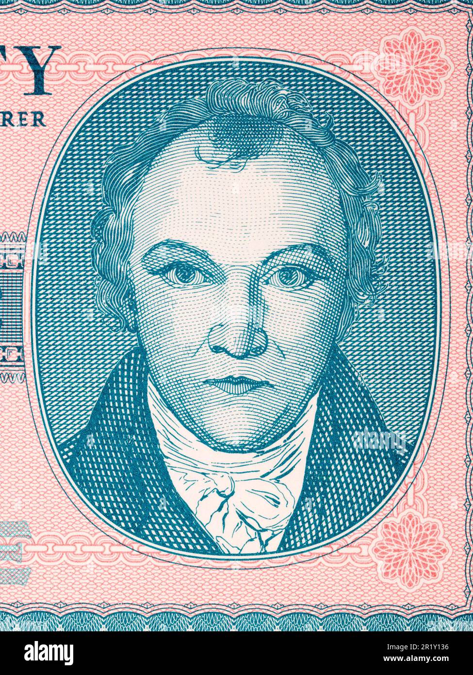 William Blake a closeup portrait from British money Stock Photo - Alamy