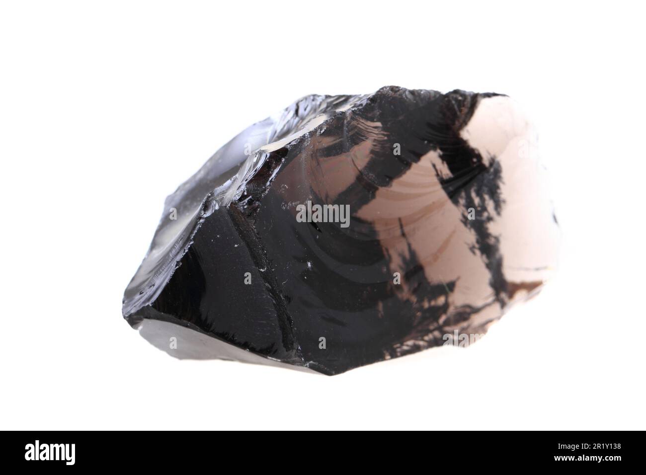 black obsidian isolated on the white background Stock Photo - Alamy