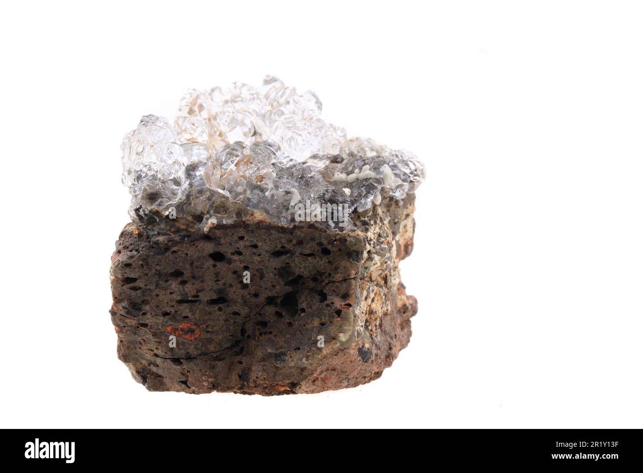 hyalite mineral isolated on the white background Stock Photo - Alamy
