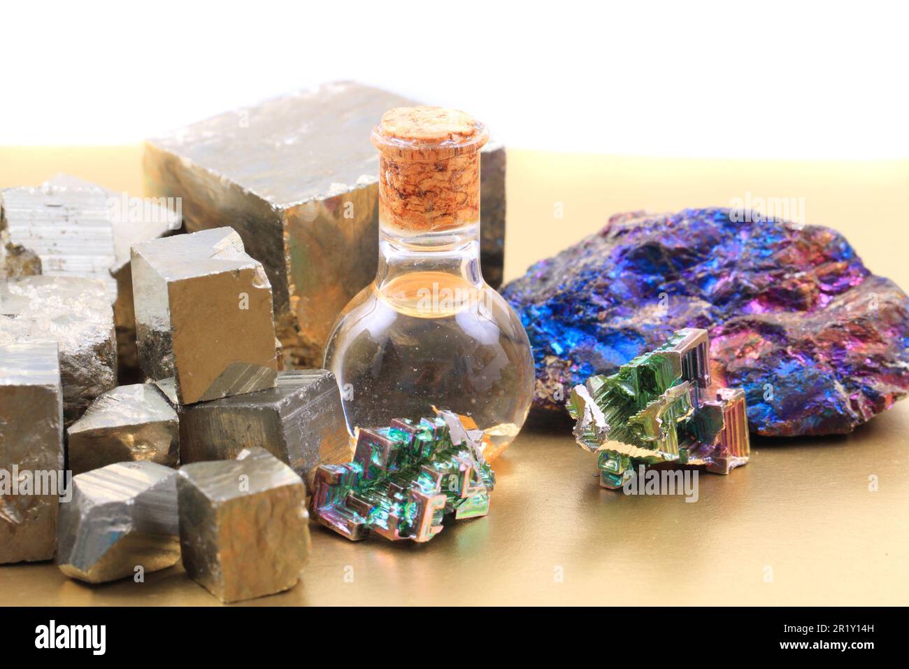 metal mineral collection isolated on the white background Stock Photo ...