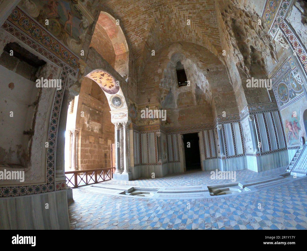 Palermo, Sicily 12.26.2018: La Zisa in Palermo Sicily, indoor shot of ...