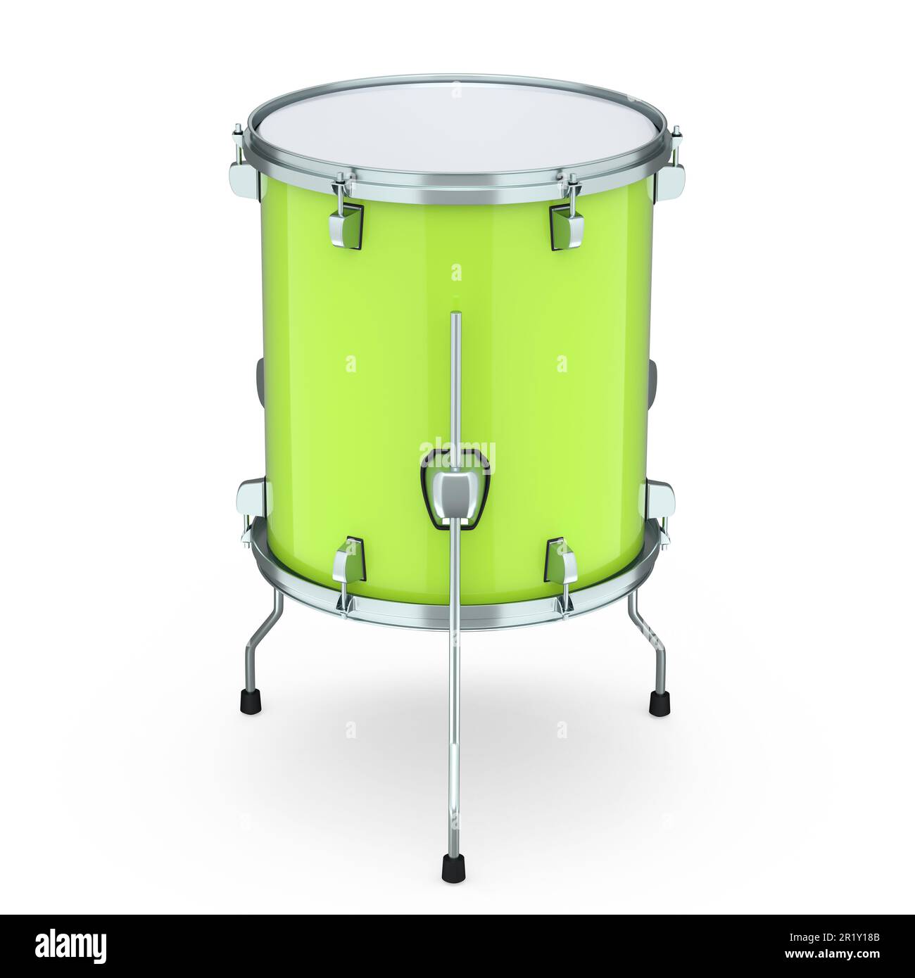 Realistic drum on white background. 3d render concept of musical ...