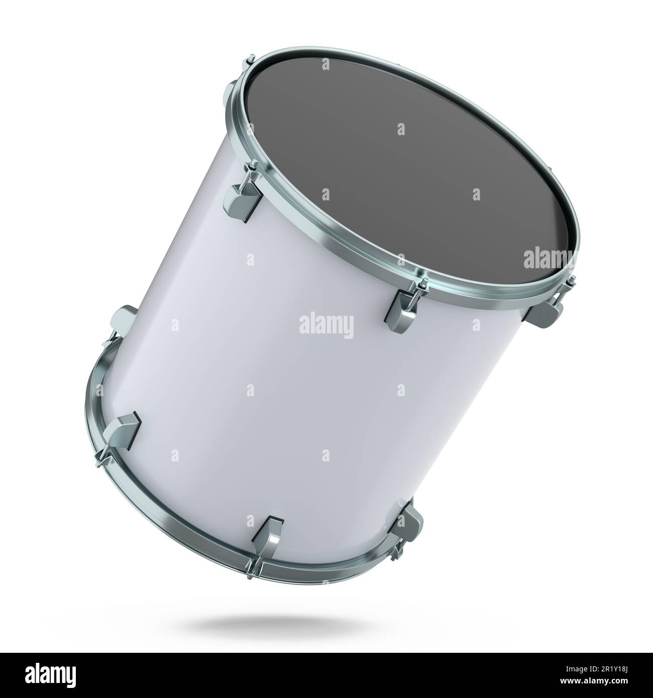 Realistic drum on white background. 3d render concept of musical ...