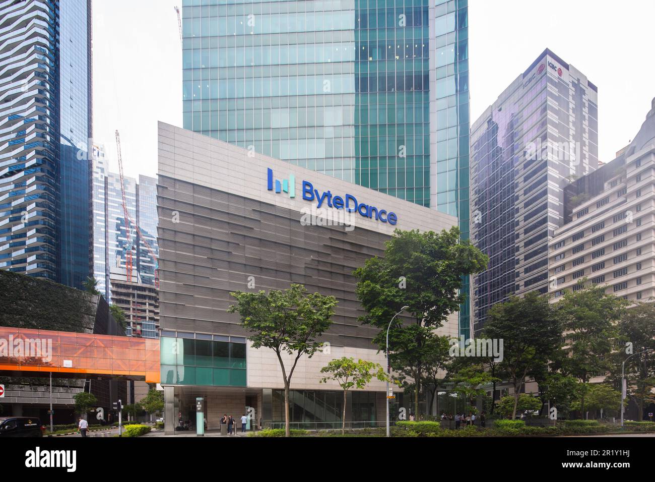 Street view to see ByteDance logo at Singapore office Stock Photo - Alamy