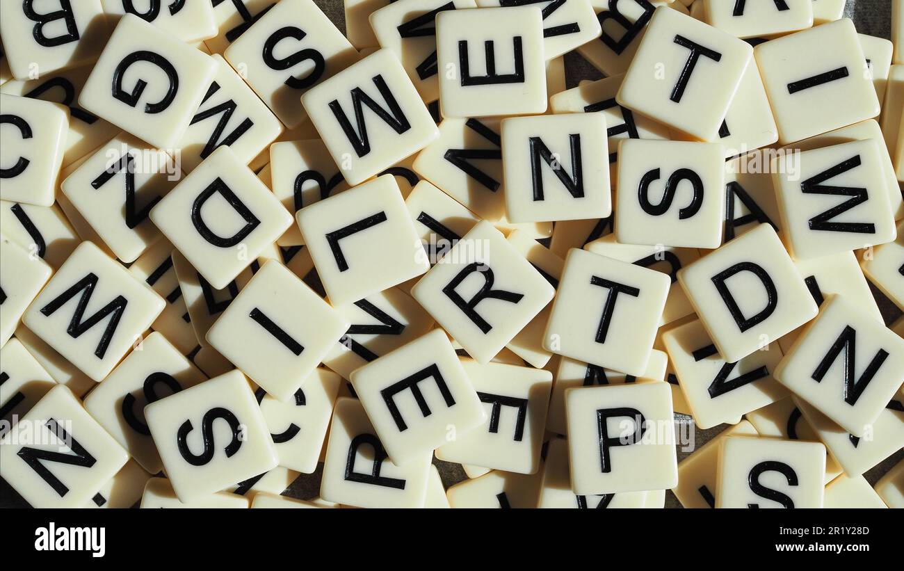 mixed up capital letters as background as learning, teaching, school ...