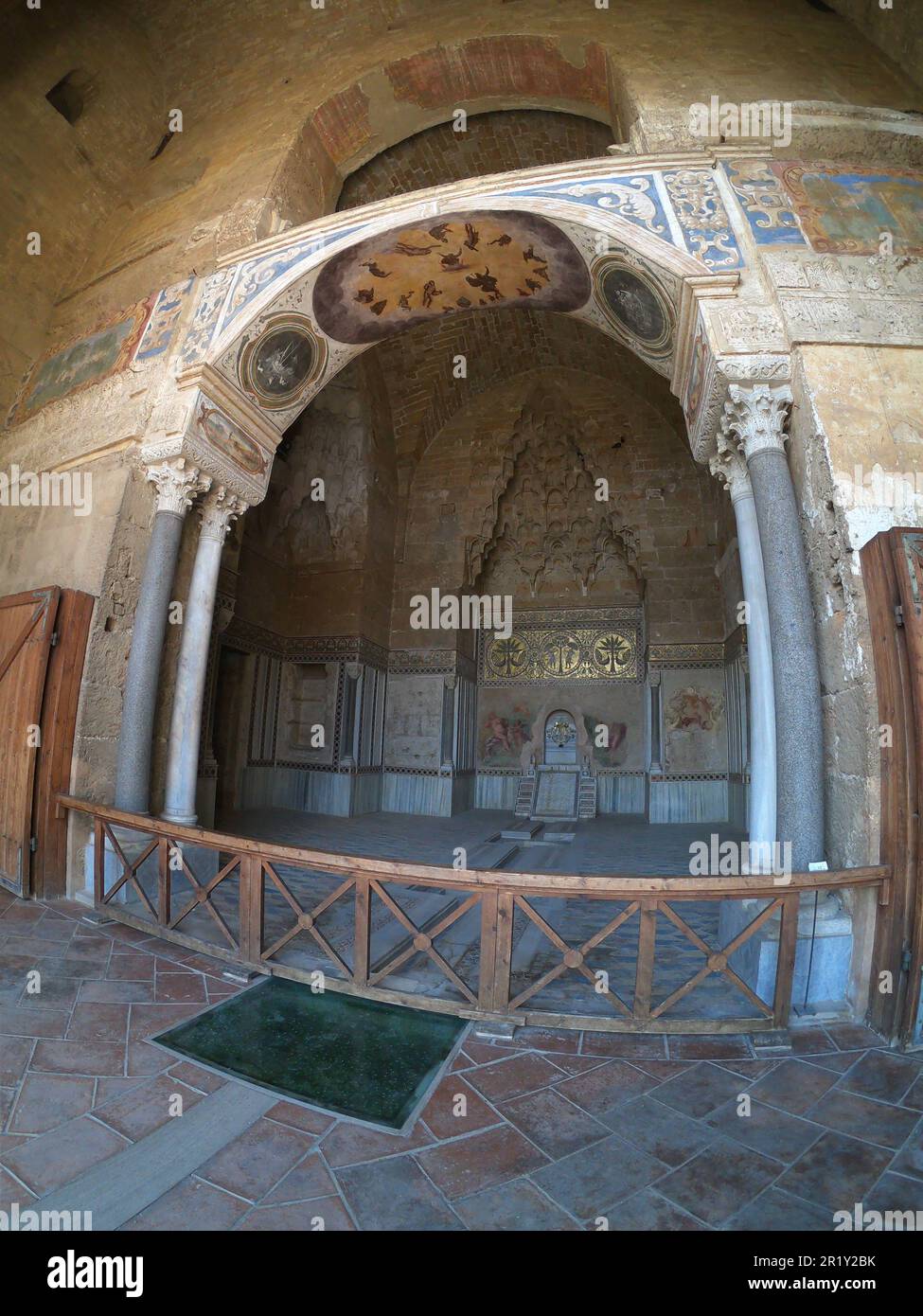 Palermo, Sicily 12.26.2018: La Zisa in Palermo Sicily, shot of one of ...