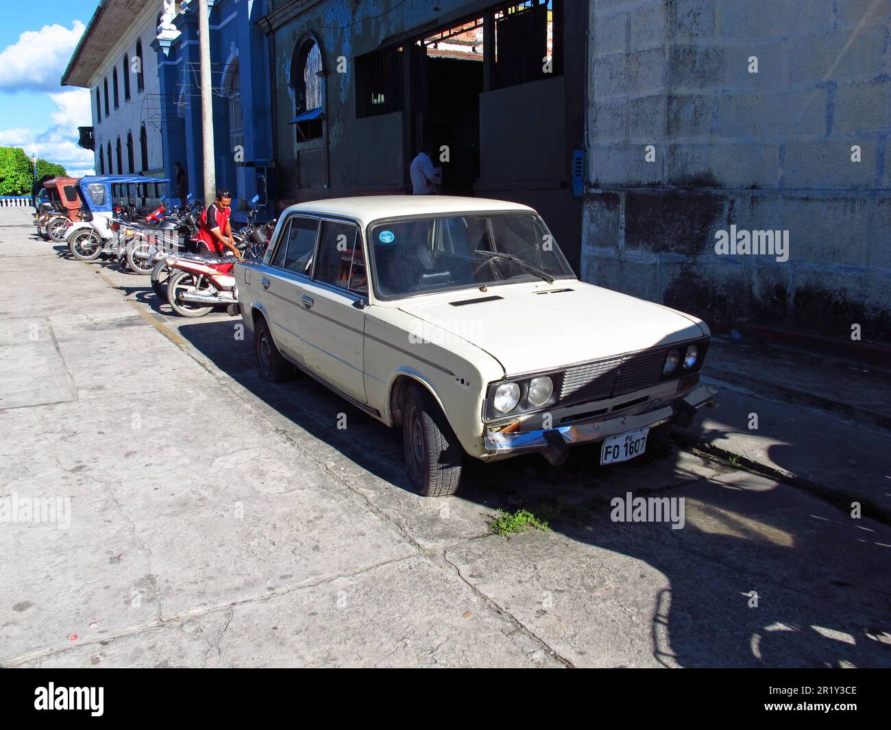 The vintage car in Iquitos on the Amazon river, Peru Stock Photo - Alamy