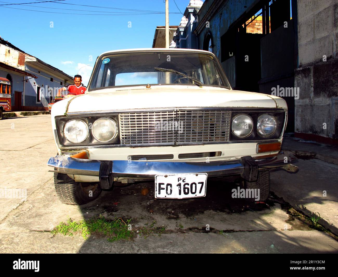 The vintage car in Iquitos on the Amazon river, Peru Stock Photo - Alamy