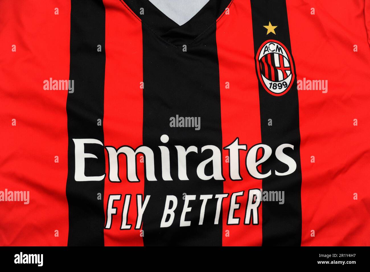 ac Milan football club dress logo Stock Photo - Alamy