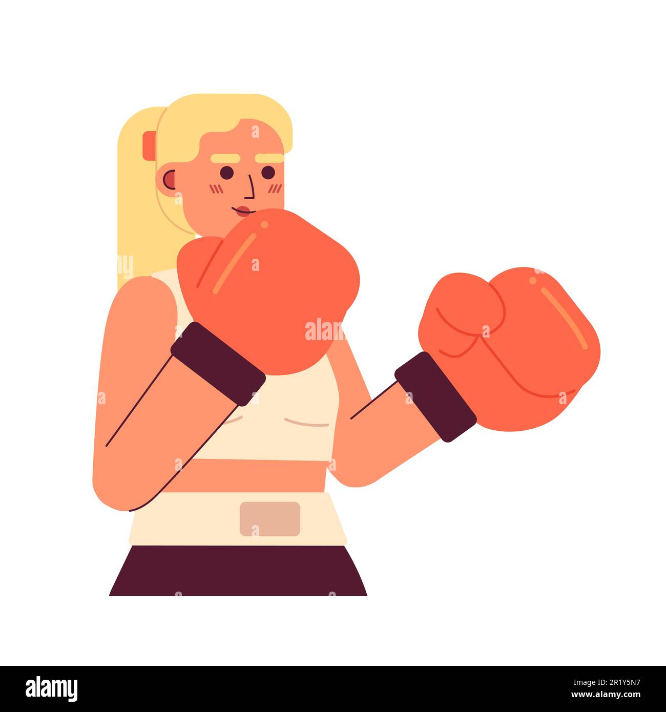 Woman Kick Boxing Cartoon Stock Vector Images Alamy