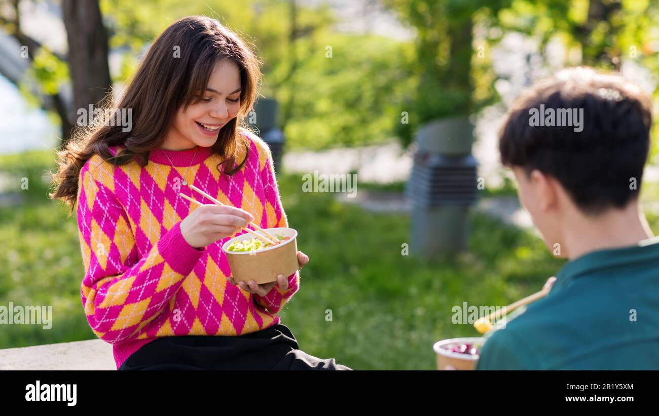 Smiling man with a bowl of rice hi-res stock photography and images - Alamy