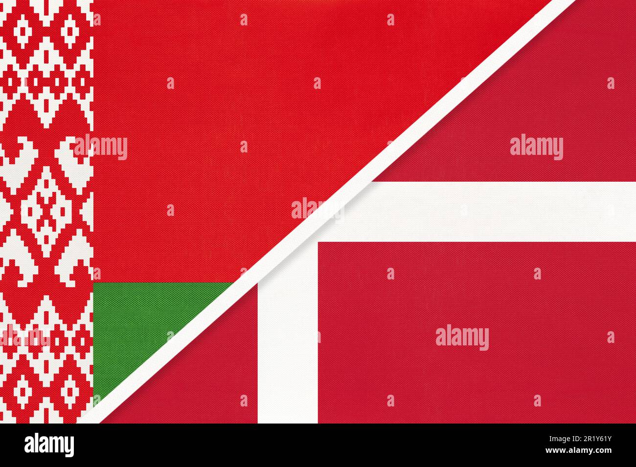 Belarus and Denmark, symbol of country. Belarusian vs Danish national ...