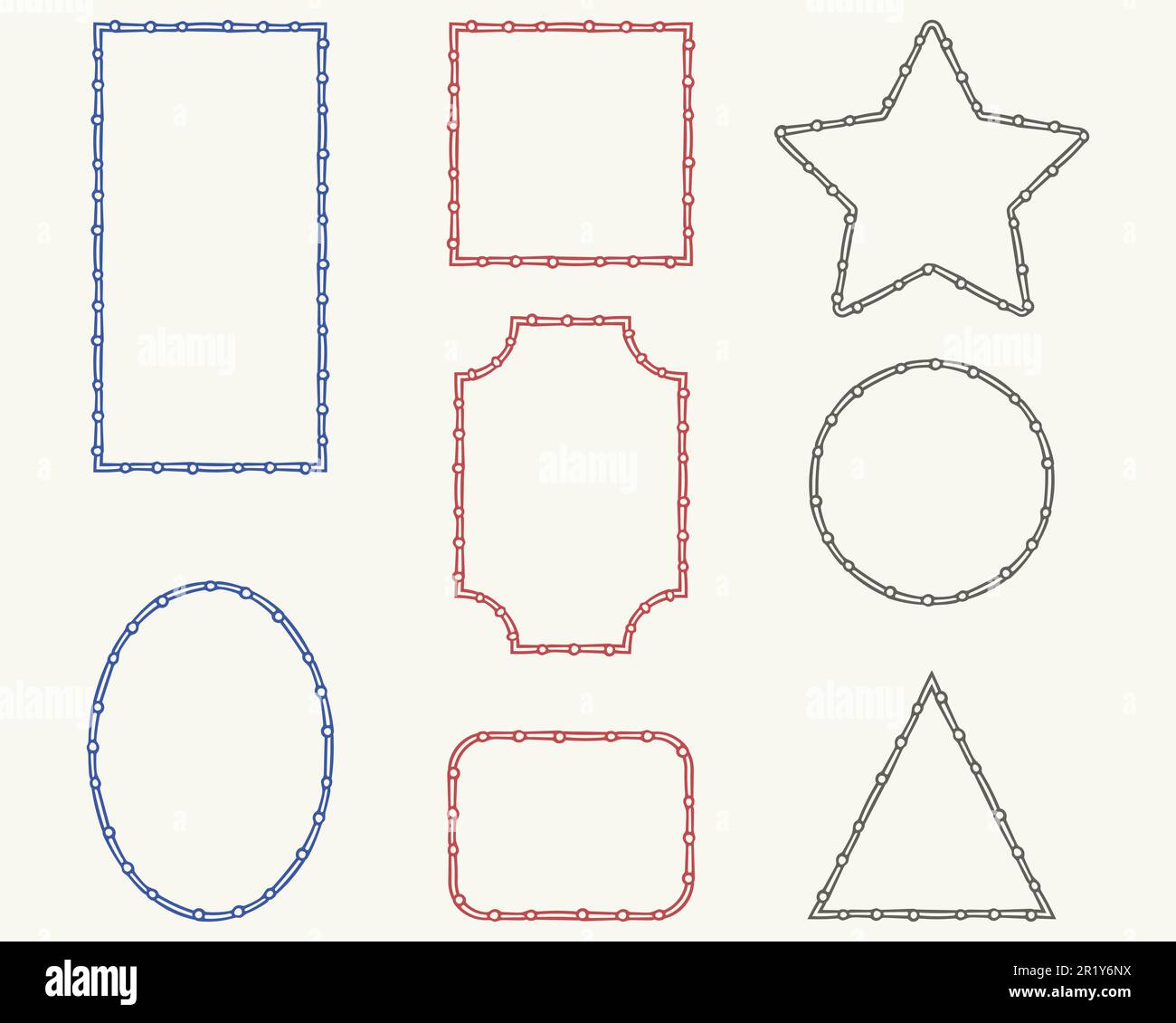 Frames outline set. Hand drawn decorative doodle borders collection ...