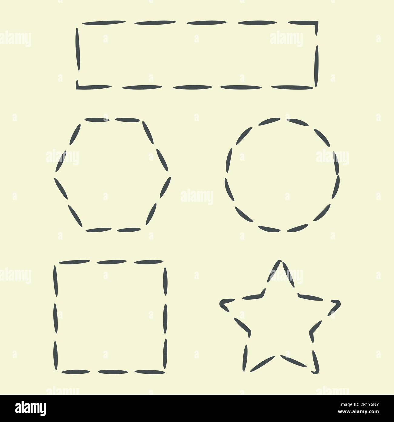 Frames outline set. Hand drawn decorative doodle ink stroke borders ...