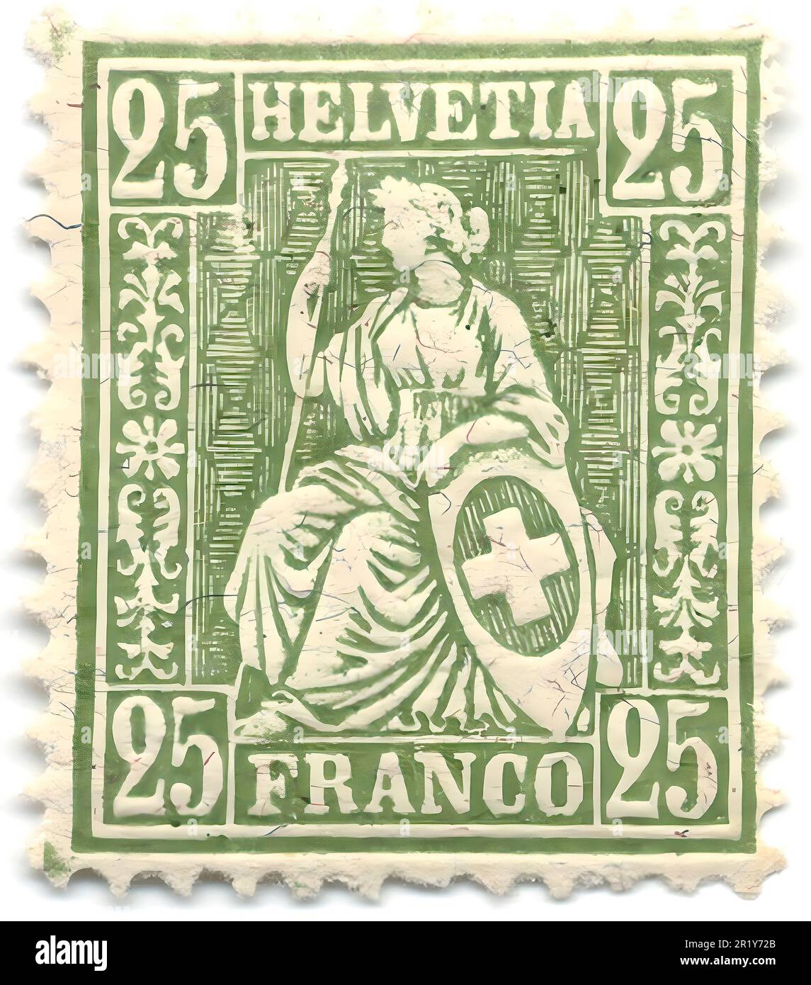 Stamp print in Switzerland,1908 Stock Photo - Alamy