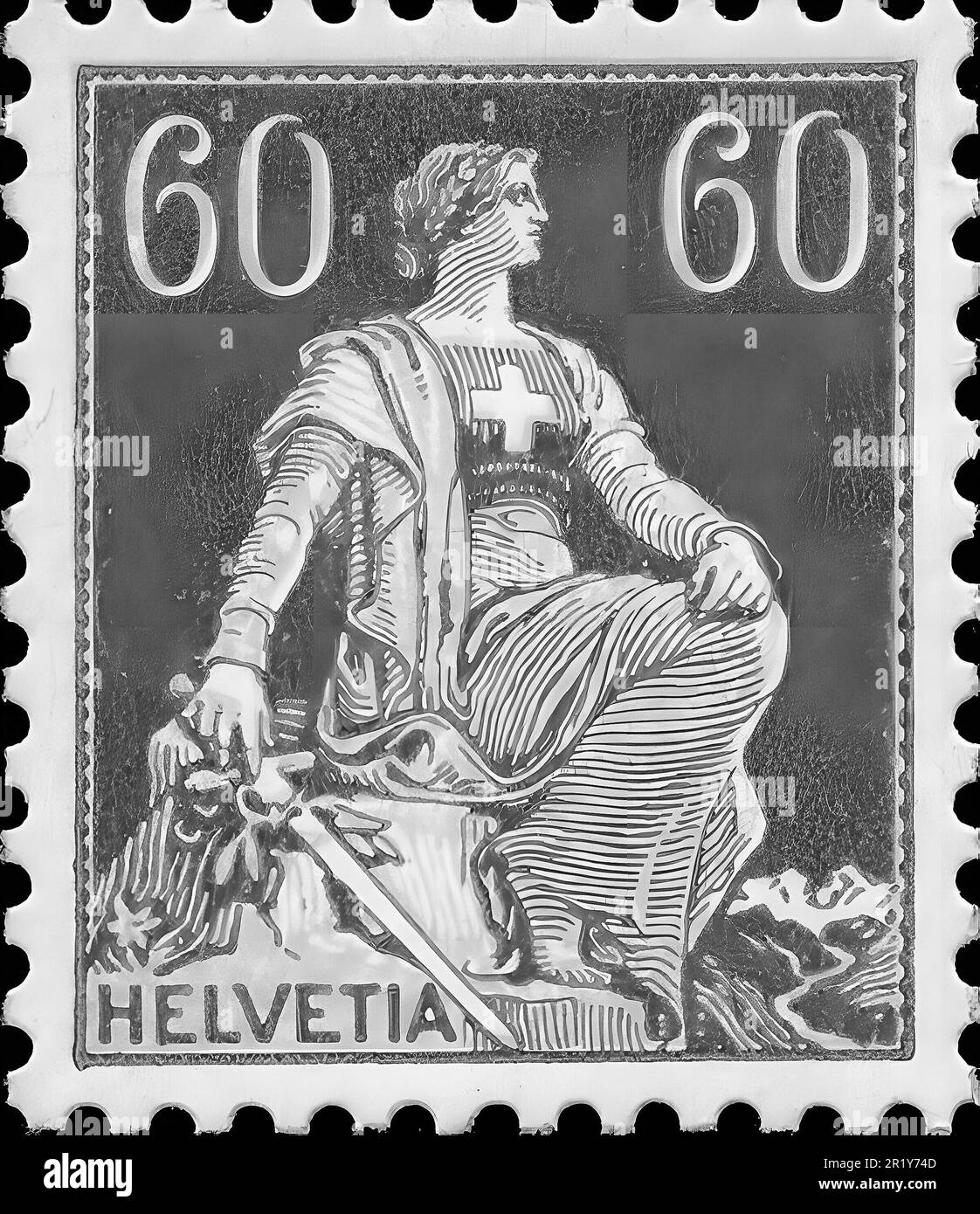 Stamp print in Switzerland,1817 Stock Photo - Alamy