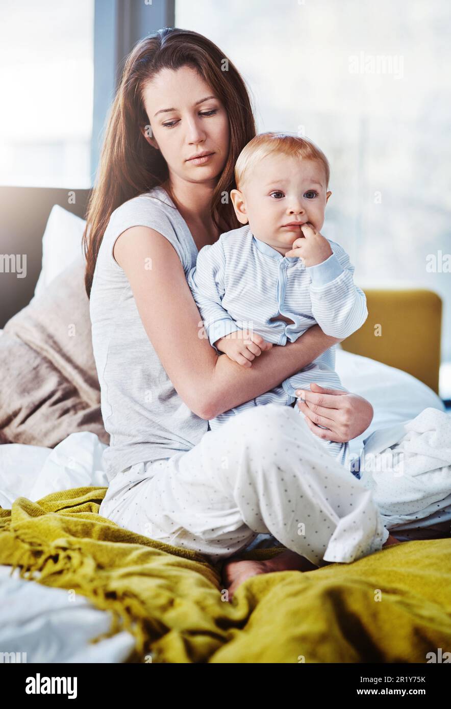 Single Mother Family Sad