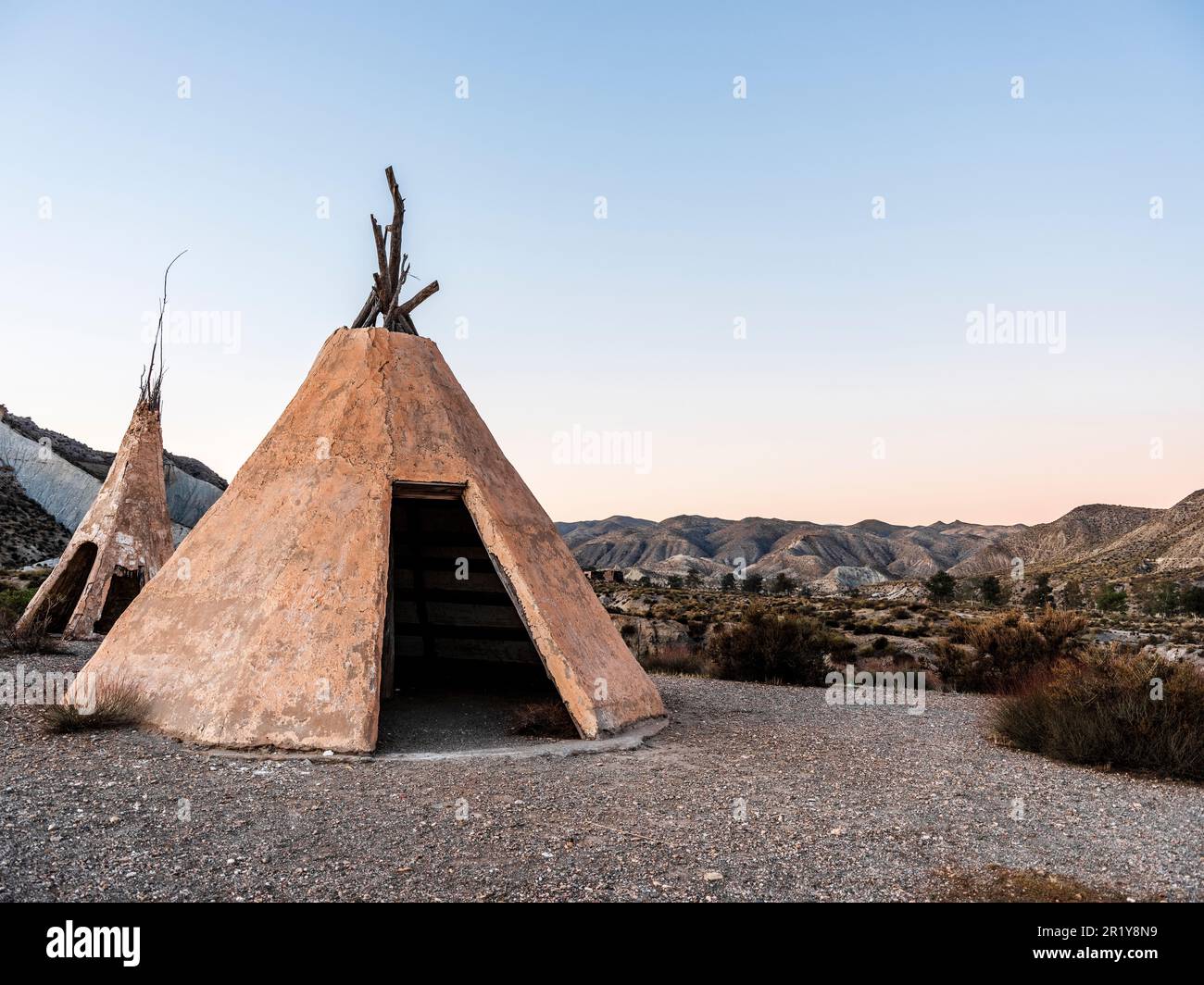 Almeria,Andalusia,Spain-December 28th 2023:Great view of the Tipi, the ...