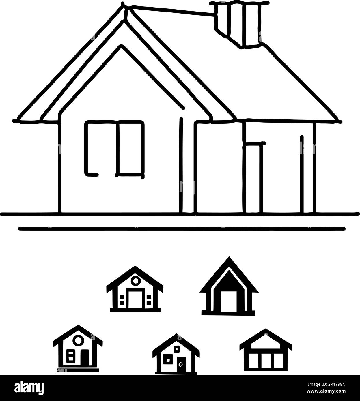 This simple house icon set is perfect and serves a variety of purposes ...