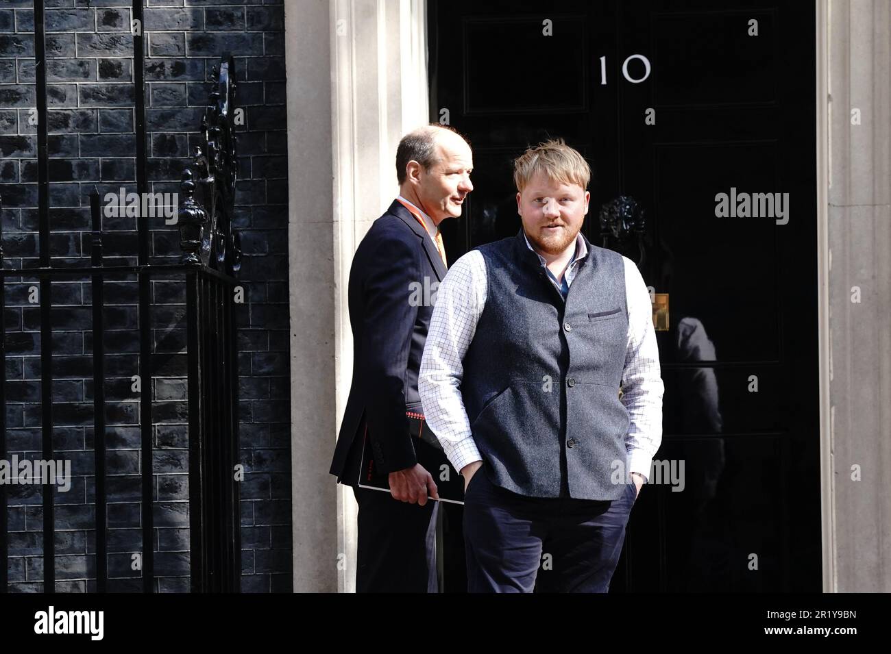 Charlie Ireland (left) and farming contractor Kaleb Cooper, from ...