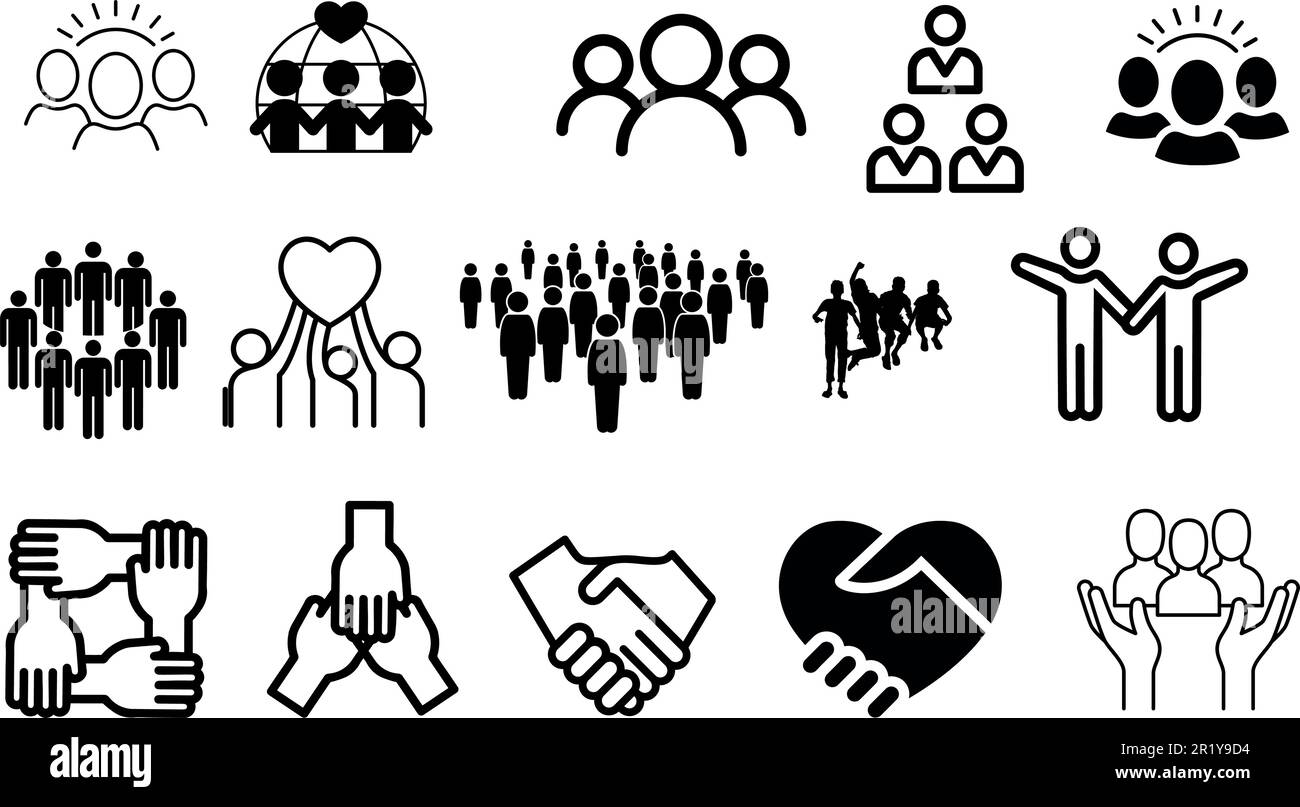 Community and People Vector Set.This vector set features 15 colorful ...