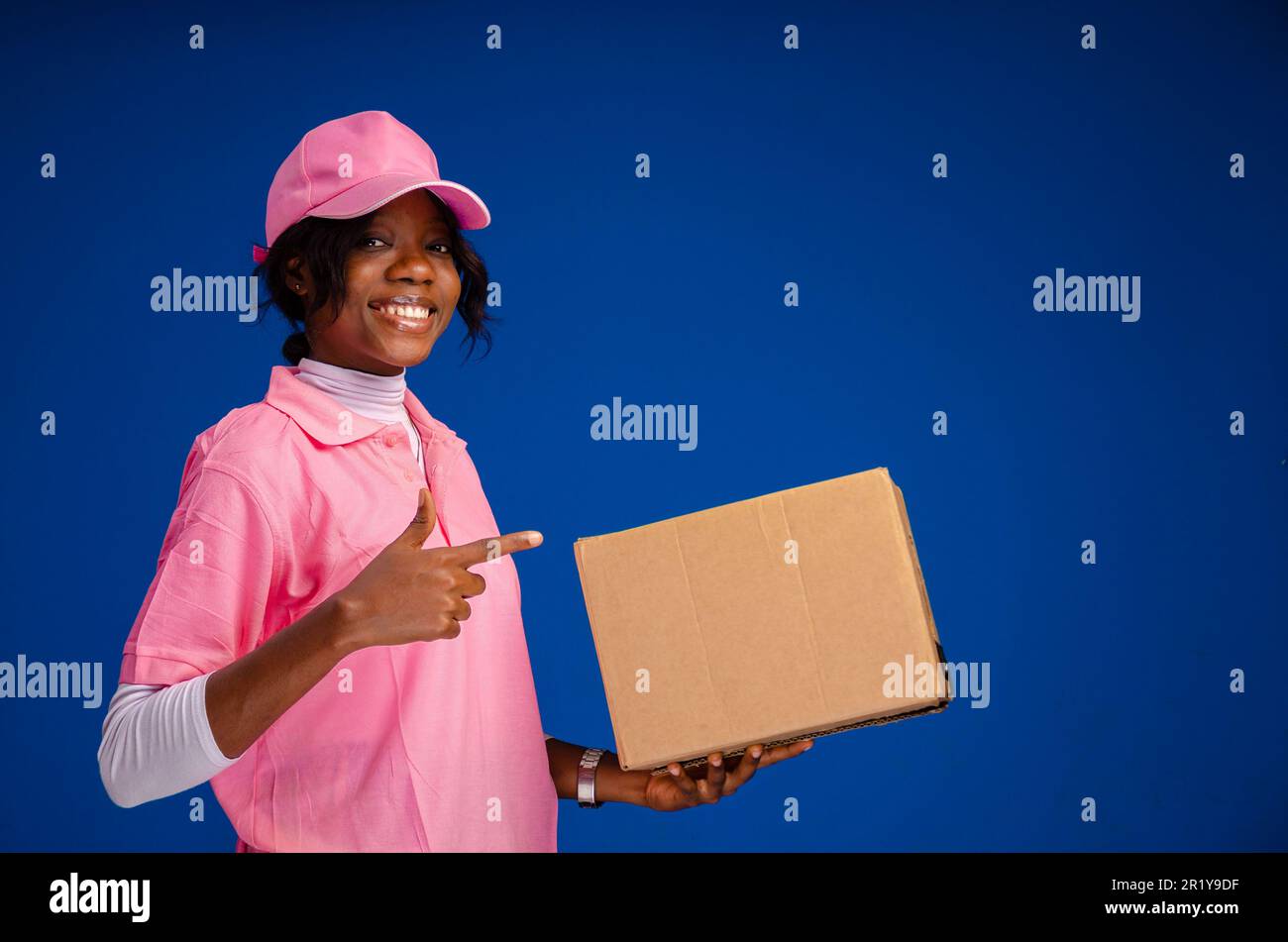 Female delivery girl hi-res stock photography and images - Alamy