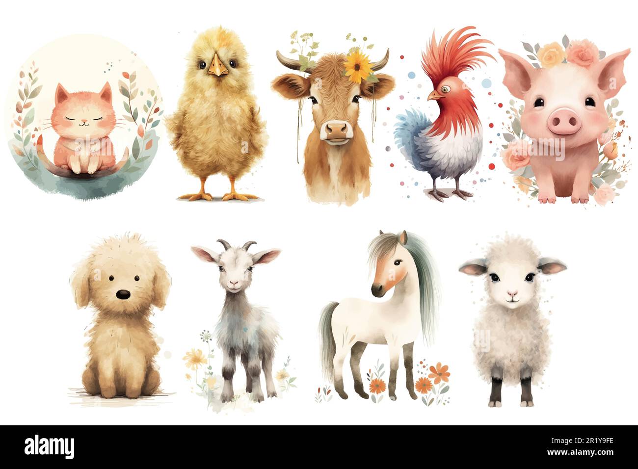 Peacock goat Stock Vector Images - Alamy